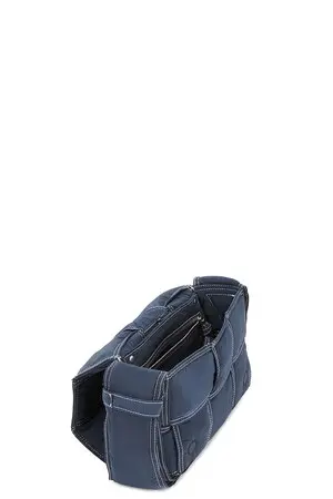 Bottega Veneta Padded Cassette Nylon Bag - Deep Blue & White